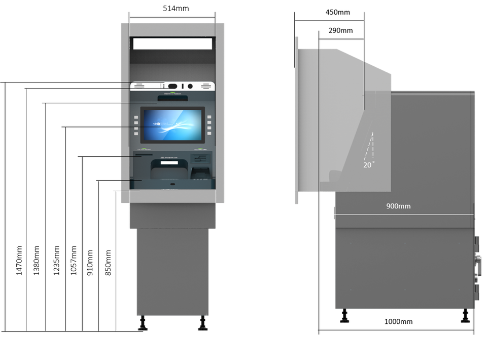 SNBC CRS Custom Crypto ATM Banknote Acceptor Cash Dispenser Currency ...