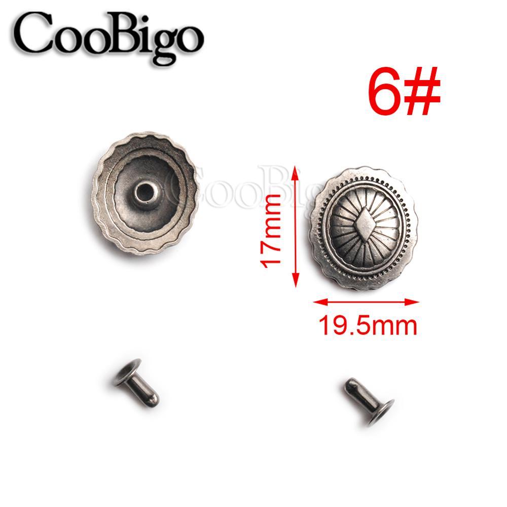 Pewter Rivet Spikes Concho Rivets - Punk Rock Accessories