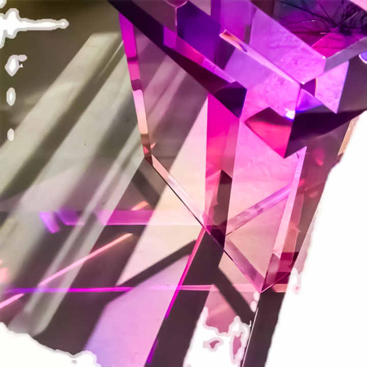 Iridescent Acrylic Coffee Table - Modern Hand-Crafted Decor