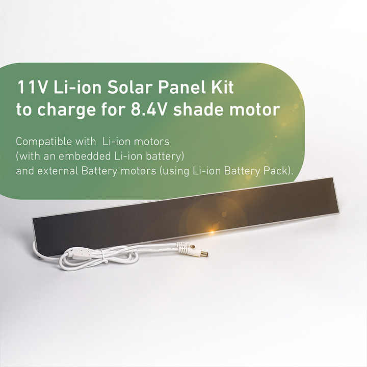 Li-ion Solar Power Panel Kit for Motorized Shades & Curtains - OEM
