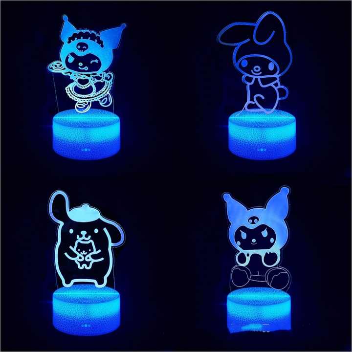 AL Kuromi My melody Cinnamoroll Cartoon anime colorful touch led night ...