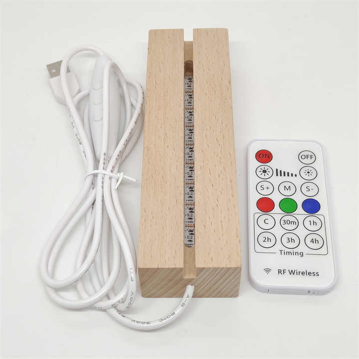 Wholesale Solid Wood LED Display Night Light Base Holder