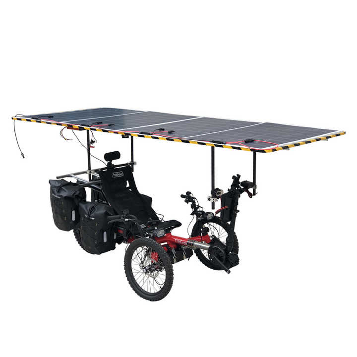 Aluminum Alloy Frame Solar Powered Recumbent Trike for Long Distance ...