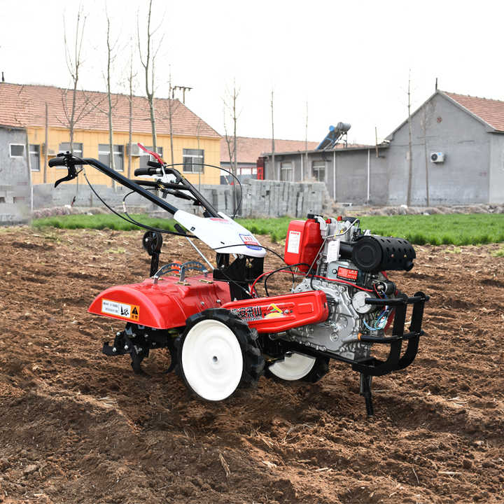 Four-wheel Hand Walking Tractor Triller Mini Power Tiller