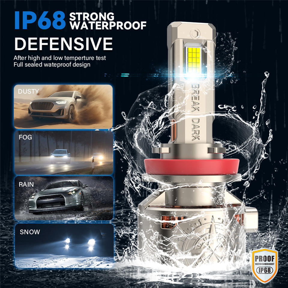 Car LED Headlight 300W 37000Lm H4 H7 H11 6000k White Bombillo 9005 9006 ...