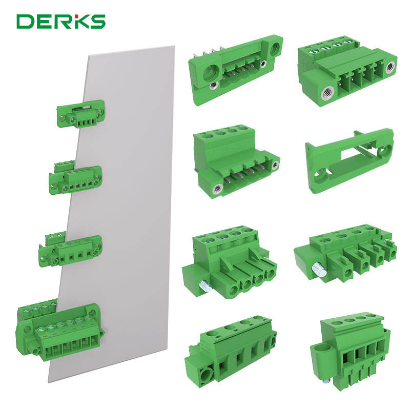 DERKS Pcb Wire Terminal Connector UL ROHS Wire to Board Connector Green ...