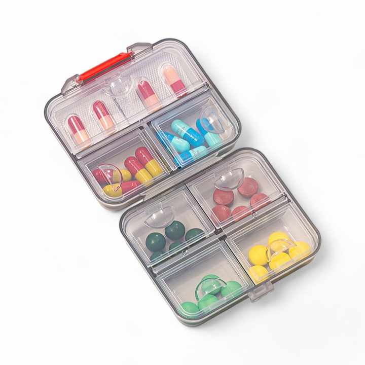 Mini Waterproof Pill Storage Box with OEM Logo Pocket