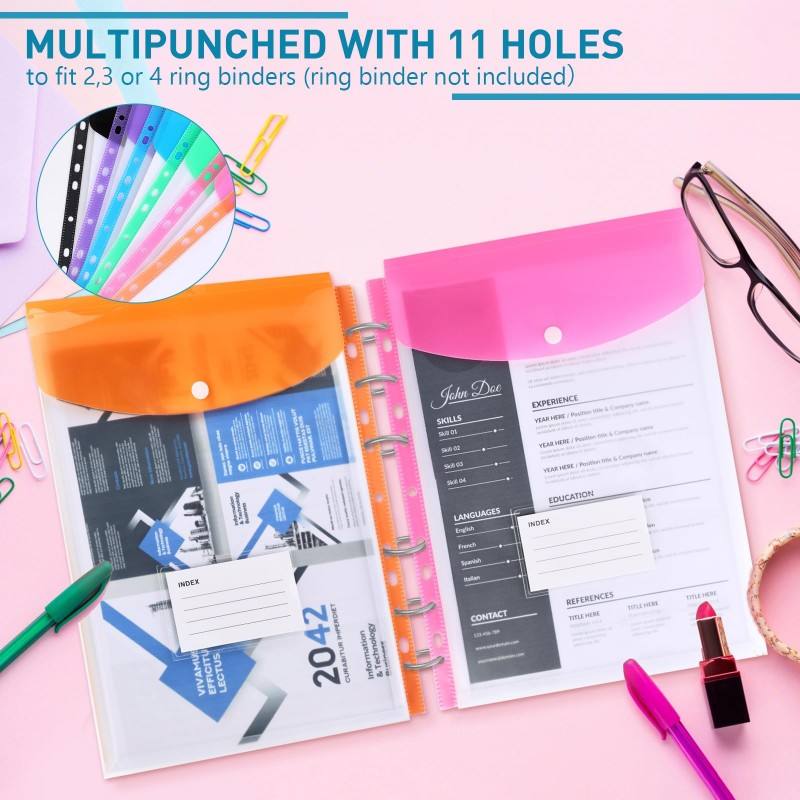 11 Hole A4 Sheet Protector - PP Transparent Folder 40micron
