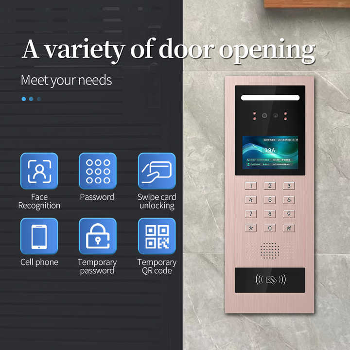 10.1 Inch Multiunit Flat Smart Wifi Video Doorphone Touch Sreen IP Tuya ...
