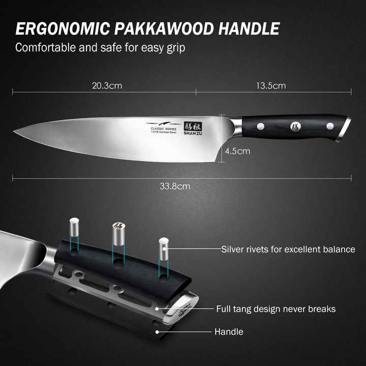 SHAN ZU Ultra Sharp Japanese Knives - German Stainless Steel