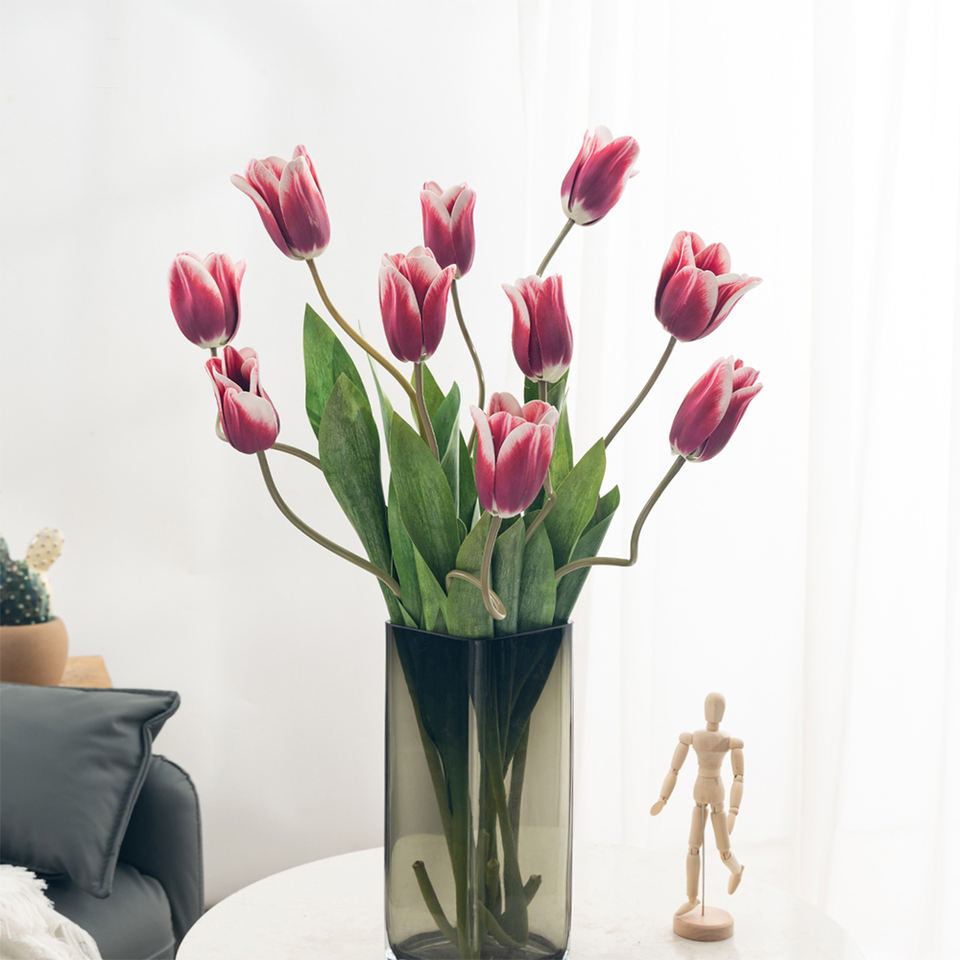 Wholesale Realistic Handmade Silk 3D Tulip Bouquet Artificial Flowers ...