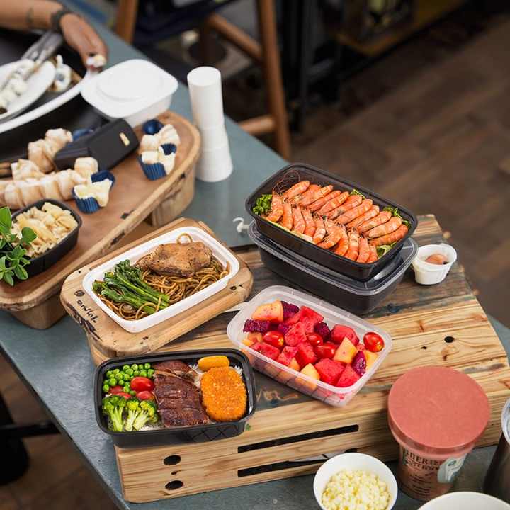 28oz 32oz Microwave Disposable Food Container Takeaway Lunch Box Plastic Food Delivery Meal Prep ...