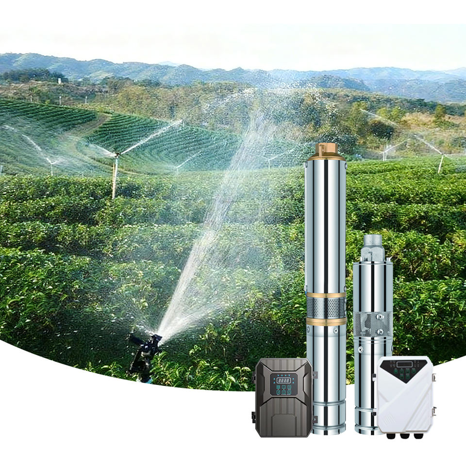 DC48V 3 Inch Solar Water Pump Deep Well Water Pump Max Head 95m Deep ...