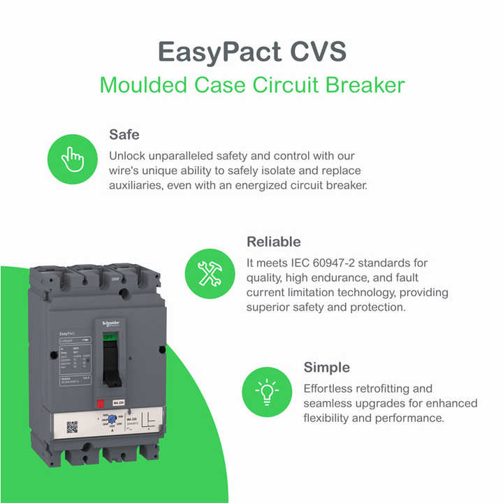 Original EasyPact CVS250F TM200D 4P3D(4P) Schneiders Circuit Breakers ...