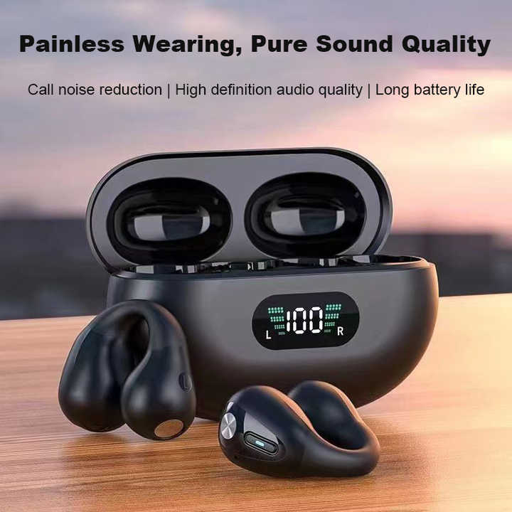 2024 LED Digital Display Earphone Gaming Tws Bone Conduction