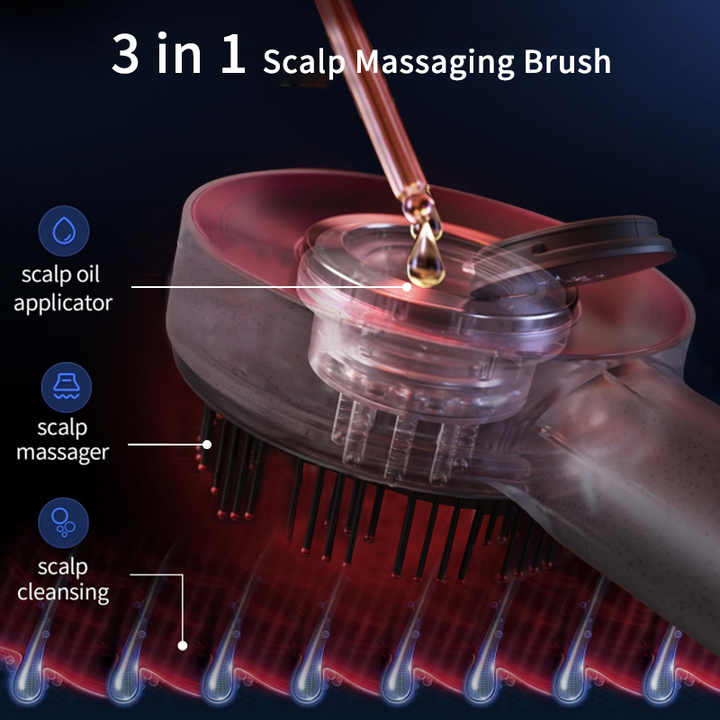 Portable Electric Smart Scalp Massage Comb High Frequency Vibrating ...