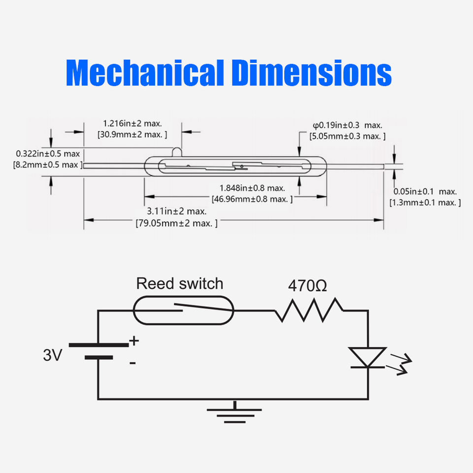 Beelee Magnetic Cylindrical Sealing Reed - High-Power Switch