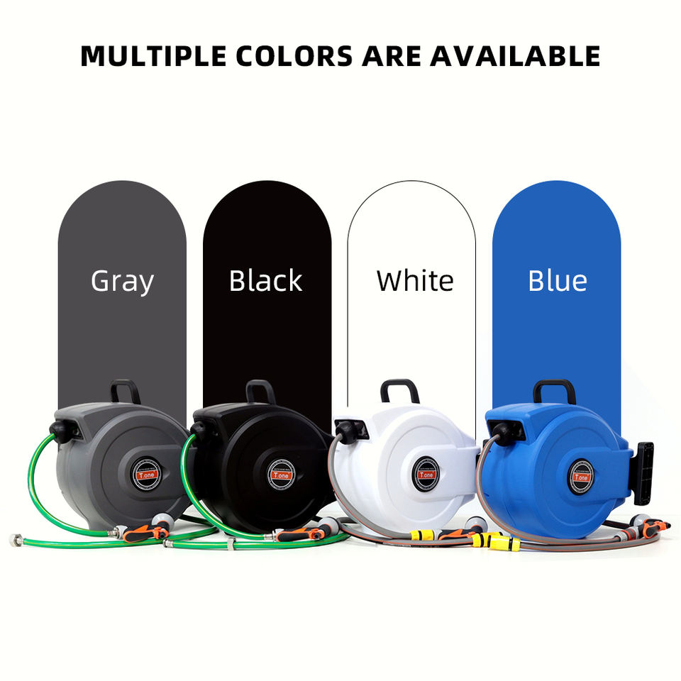 Garden Hose Reel Flexible Adjustable Mountable Durable Automatic for ...