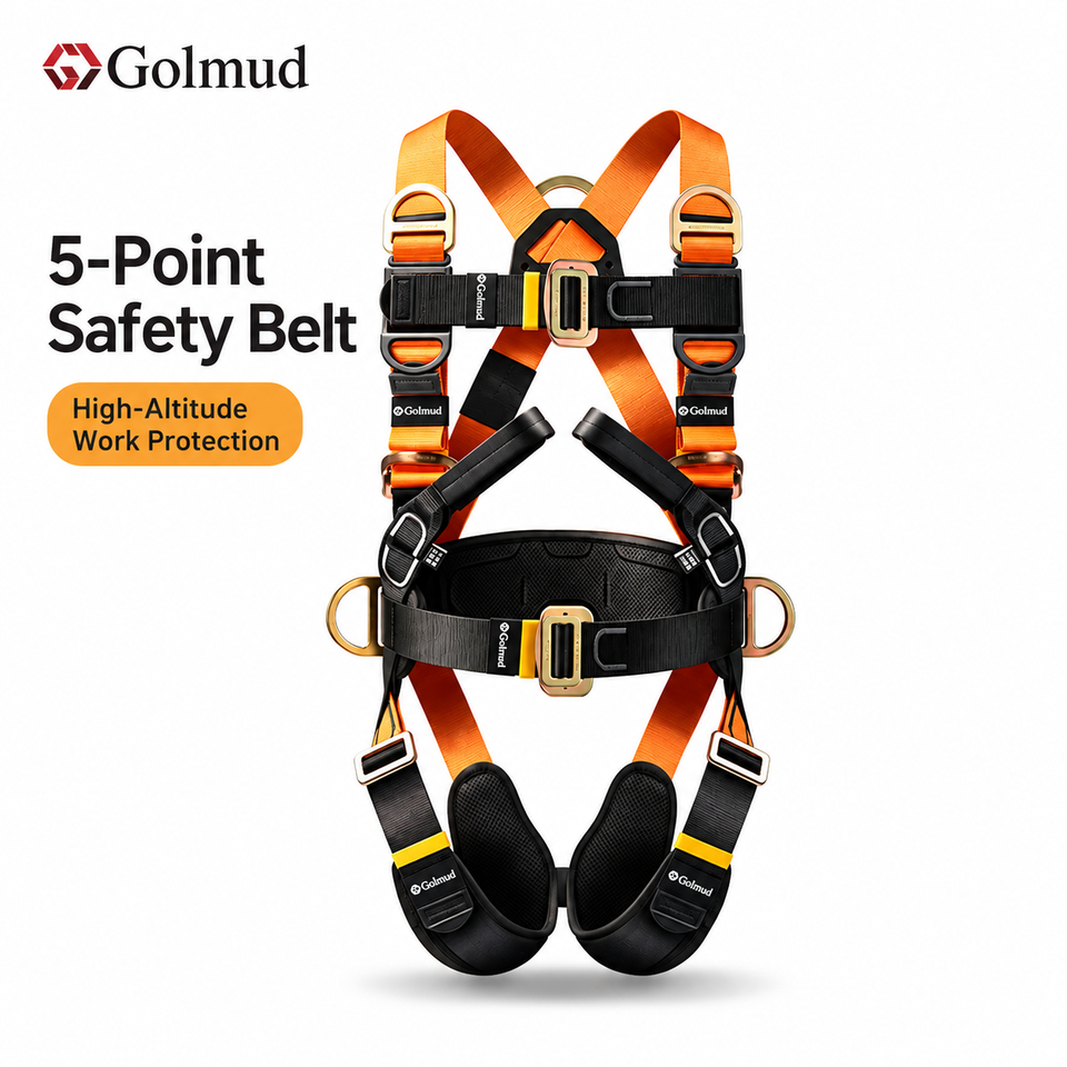 Golmud GDZ5599 5 Point Full Body Safety Harness with Waist Belt Side D ...