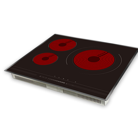 Vitro Ceramic Glass Hob Cooking Appliance 3 Burner Built in Electric ...