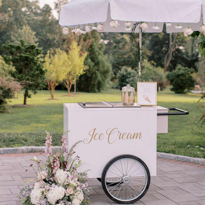 Custom Candy Cart Metal Commercial Mobile Coffee Cart for Weddings ...