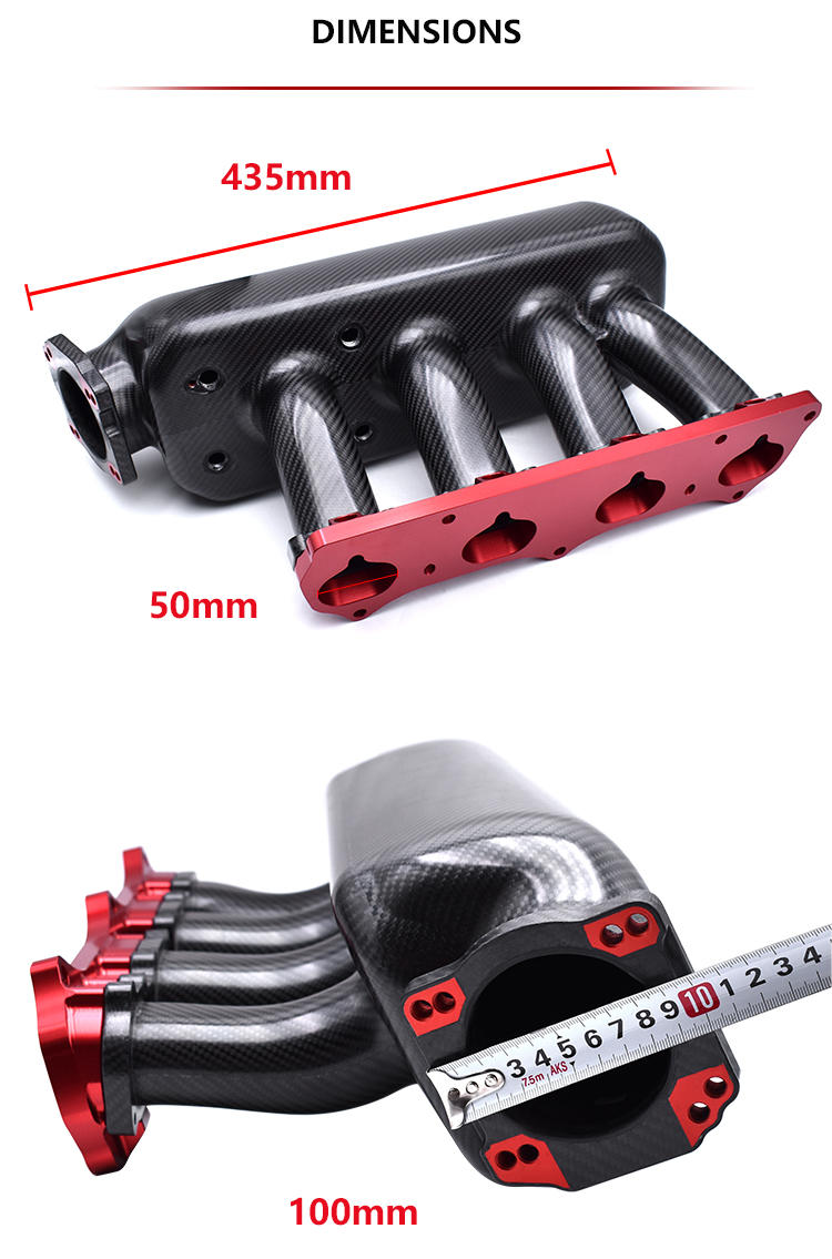 SK CUSTOM Throttle Body 80mm Real Carbon Fiber Intake Manifold For ...
