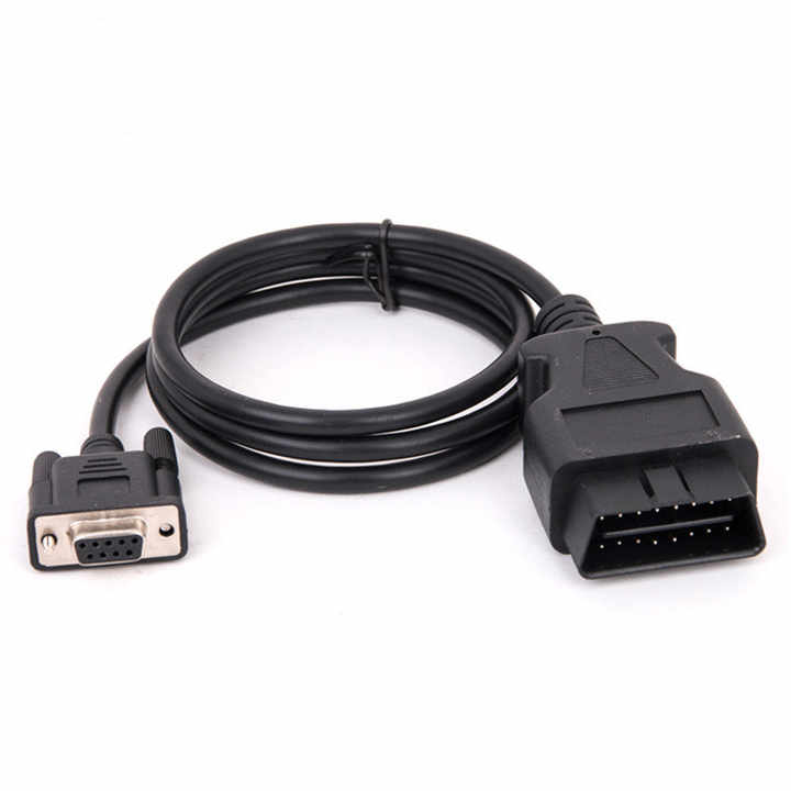 OBD2 Male to DB9 Female 9-Pin Serial RS232 Wires 16PIN OBD Cable ...