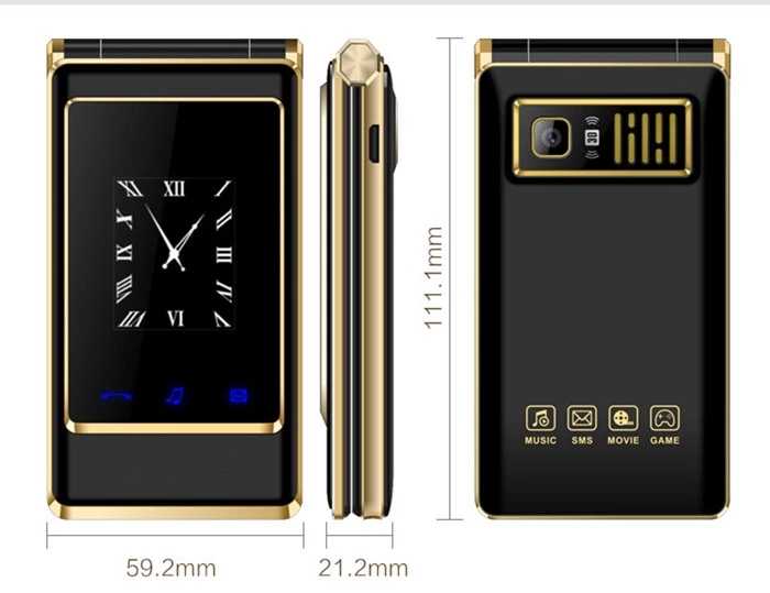 Flip Touch Screen Dual Screen Phone Satrend A15 Dual SIM Cheap Senior ...