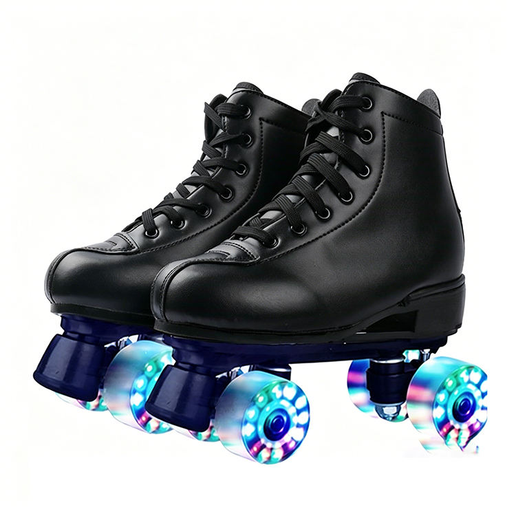 Skate Gear Soft Classic Faux Leather Quad Roller Skates with ...