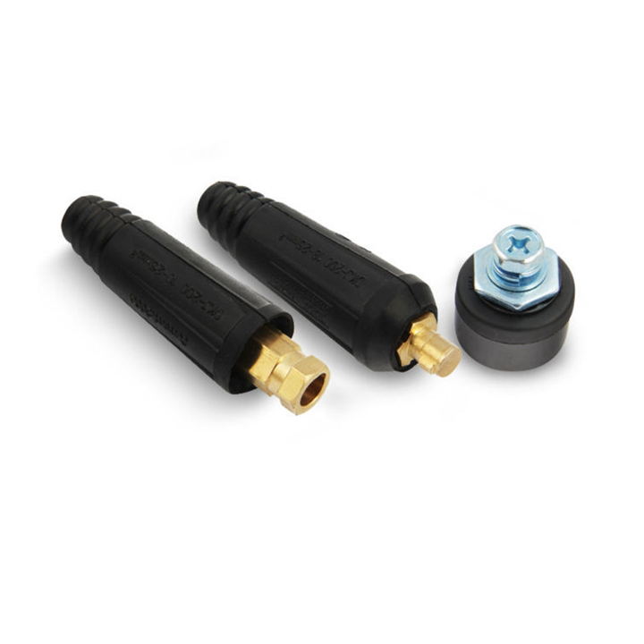 CABLE CONNECTOR PLUG AND SOCKET 10 x 25 FOR WELDING MACHINE EURO CABLE ...