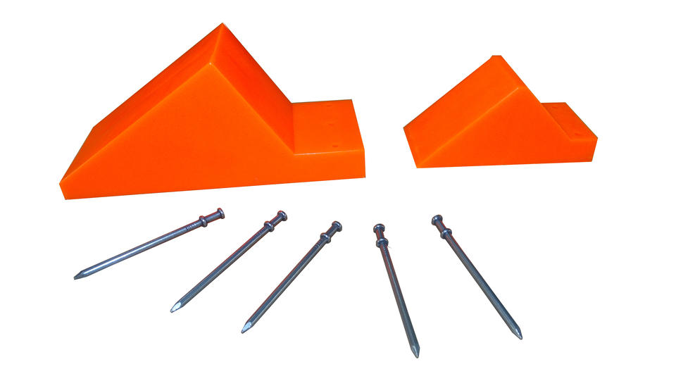 Orange Plastic Pipe Chocks Small Size 5" HDPE Material| Alibaba.com