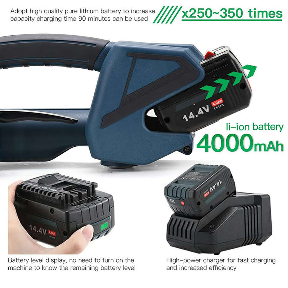 Handheld Electric Banding Machine Semi-Automatic PP/PET Battery Power ...
