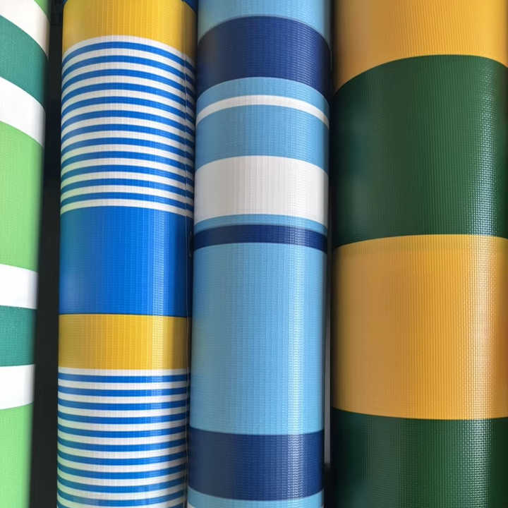 Pvc Coated Stripe Tarpaulin Awning Tarp Nylon Fabric Laminated Vinyl ...