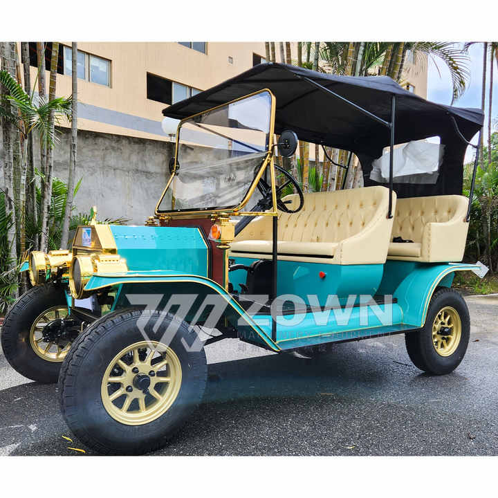 Factory price electric classic vintage cars sightseeing golf cart retro style classic car ...