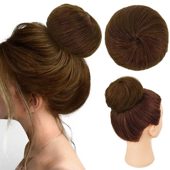 Synthetic Updo Donut Chignon Hair Buns Extensions Drawstring Ballet Bun ...