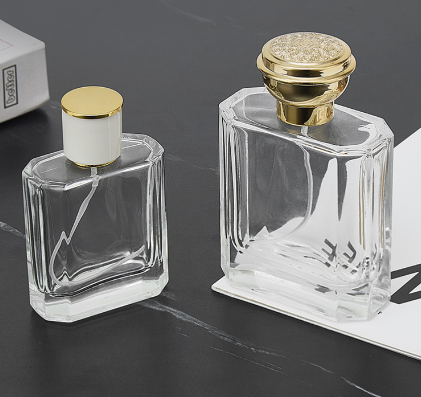 Luxury Empty Square Glass Perfume Bottle With Leather Wrap Cap ...