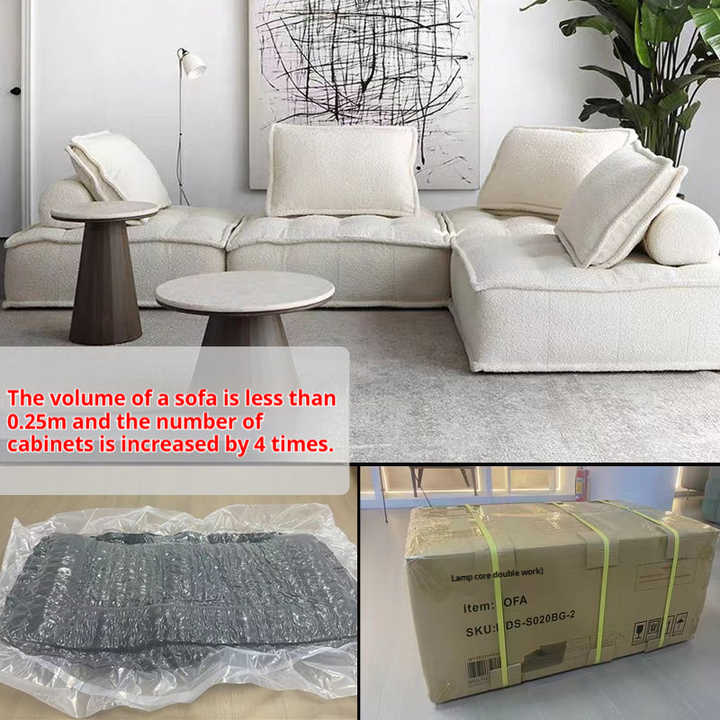 KEHUI Compression Sofa Living Room Furniture Modern Vacuum Sets in Box ...
