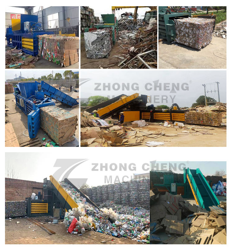 Recycling Cardboard Materials Horizontal Waster Paper Baling Machine ...