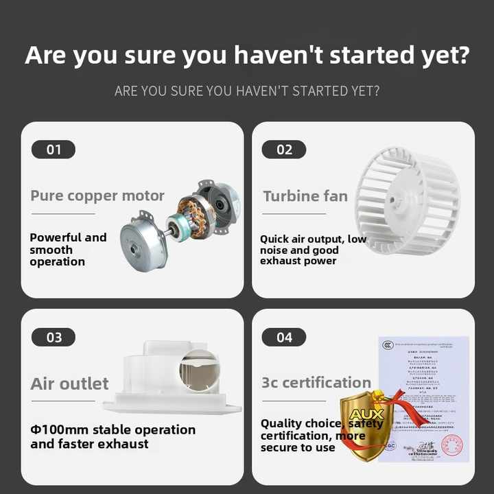 OAKS Electric Exhaust Fan Kitchen & Powder Room Integrated Ceiling ...