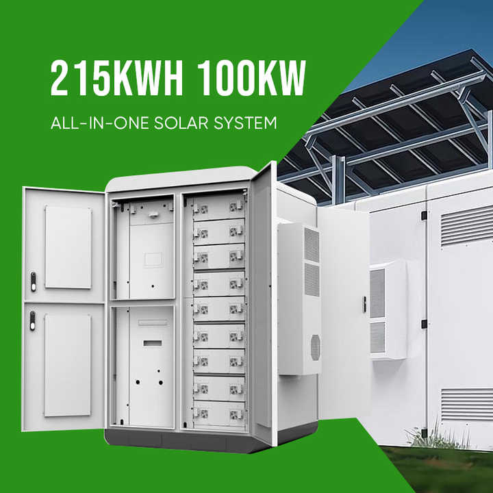 200kw Solar System with 215kwh Energy Storage Cabinet