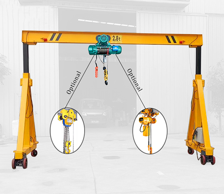 3 ton Portable Mobile Adjustable Gantry Crane frame portable gantry ...