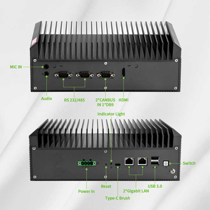 32G Jetson AGX Xavier Fanless Industrial PC AI Edge Computer 32 TOPS ...