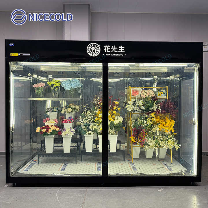Floral Display Fridge - 2 Glass Doors, 1100L-2200L Capacity