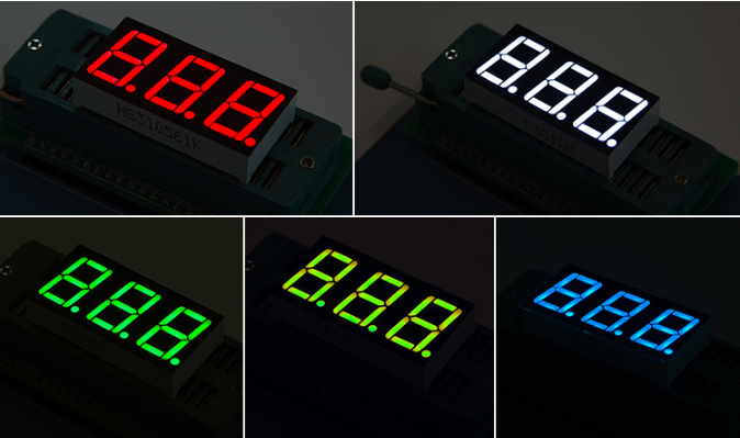 3 Digit 7 Segment Display Super Red Common Anode 0.28 0.36 Inch 3 Digit ...