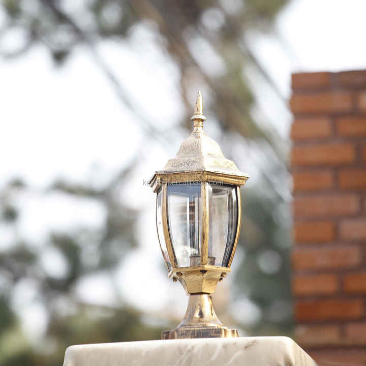 Exterior Pier Mount Lamp Outdoor Garden House Fancy Main Gate Pillar ...