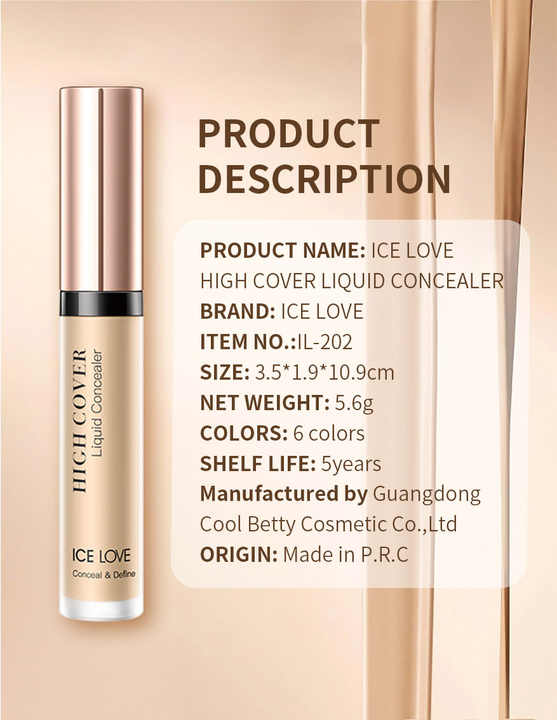ICE LOVE High Cover Liquid Concealer - Blendable & Buildable