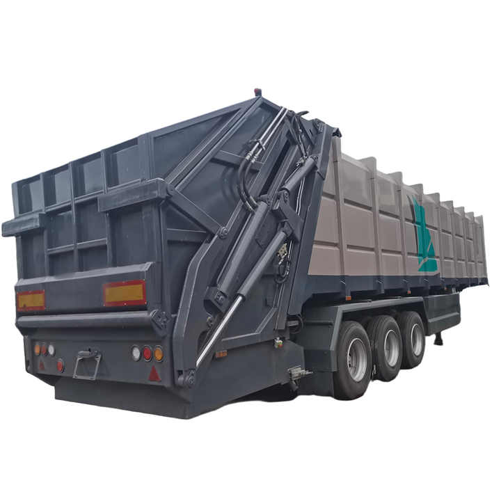 65 Cubic Meter Compressed Garbage Semi Trailer Waste Collection Garbage Compactor Trailer ...