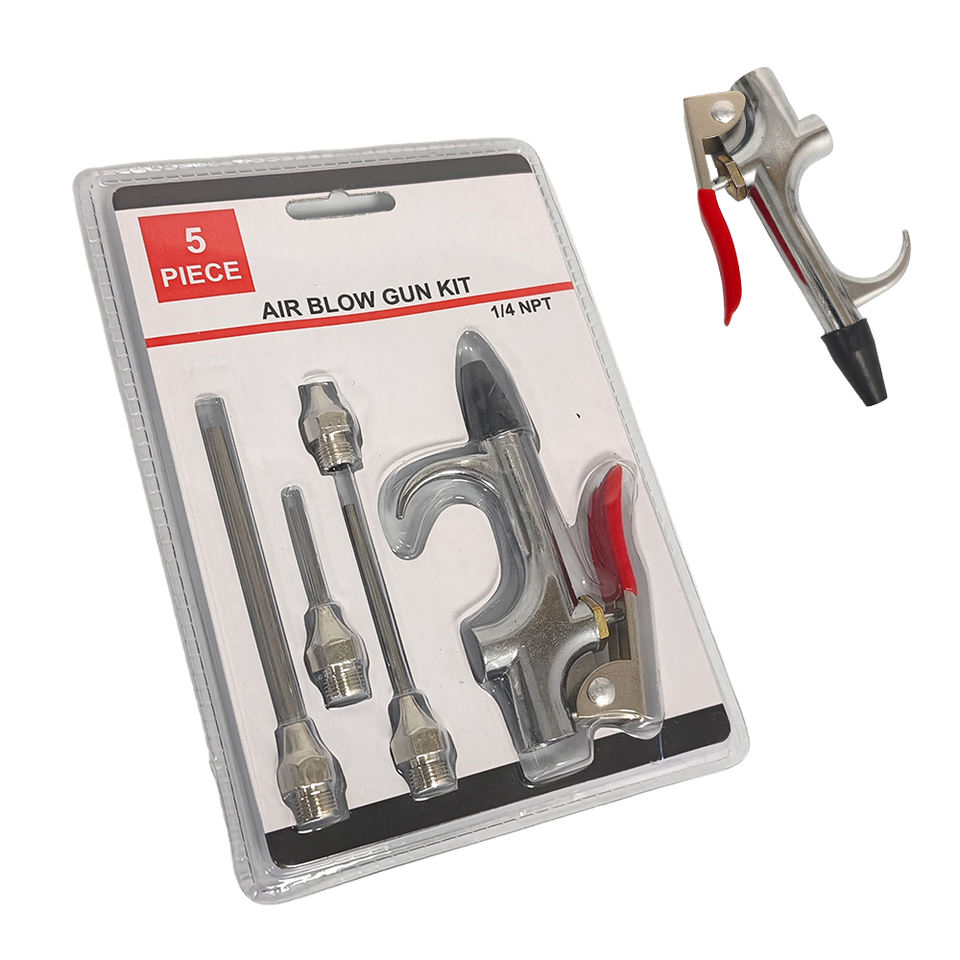 Blow Gun Set and Air Accessory Kit with Safety Adapter, Nozzle Tips ...