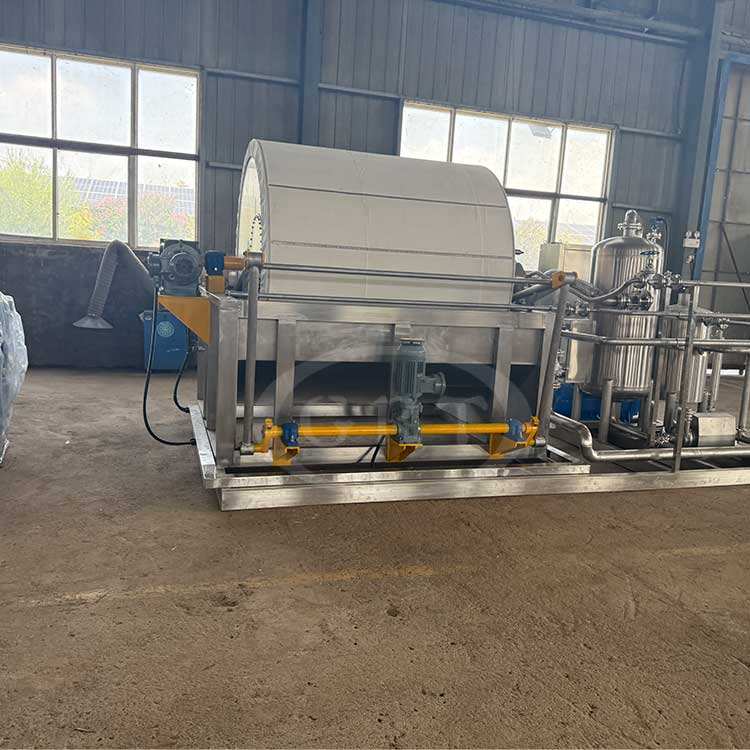 Potato Starch Dewatering Rotary Drum Vacuum Filter with Engine for ...