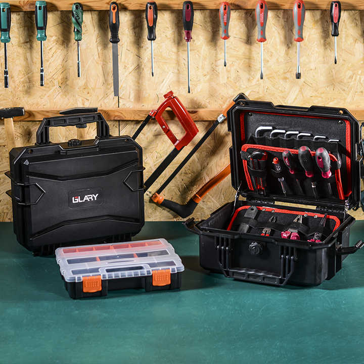 GLARY Portable Plastic Tool Case - Waterproof & Shake-proof